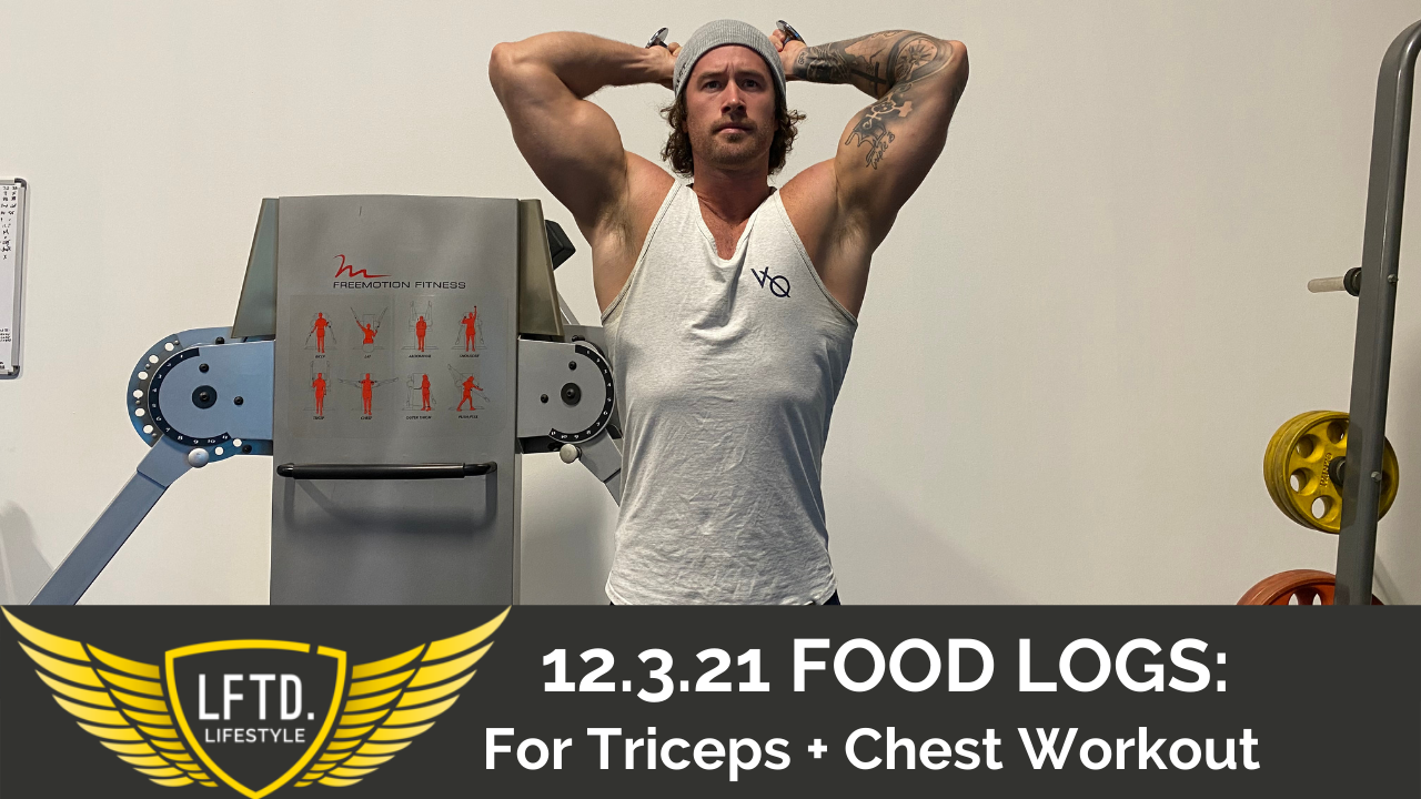 12.3.21 Food Logs for Triceps & Chest Workout - Team Get LFTD